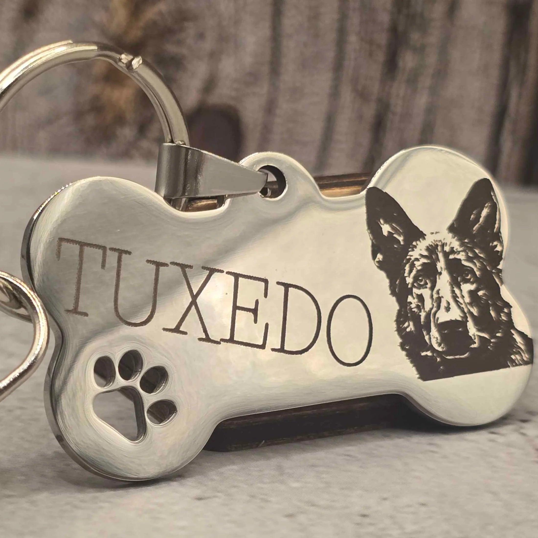 Stainless Steel Personalized Pet ID (Bone) – Engraving Purrfection