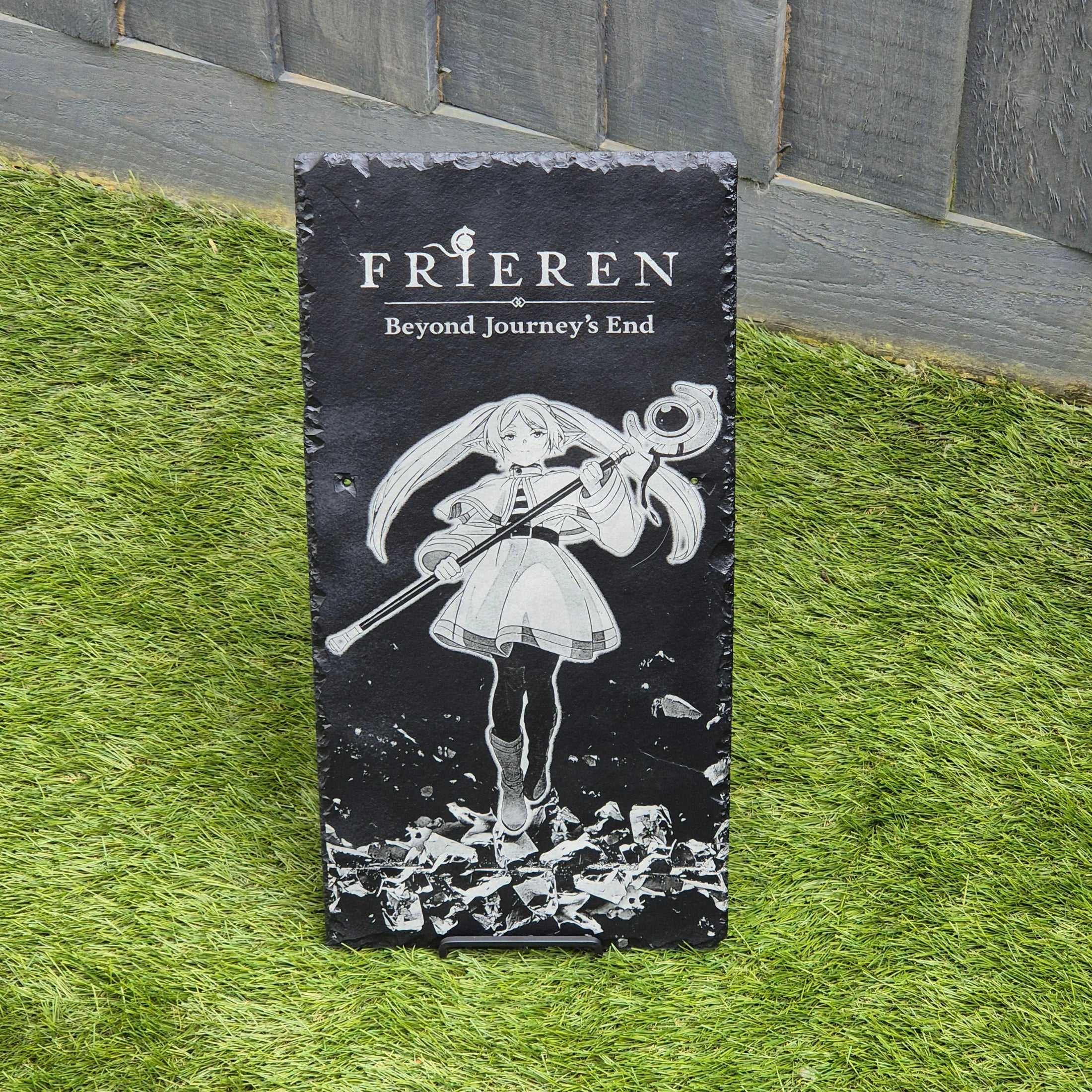 Frieren Laser Engraved Slate Sign – Anime Wall Art – Engraving Purrfection