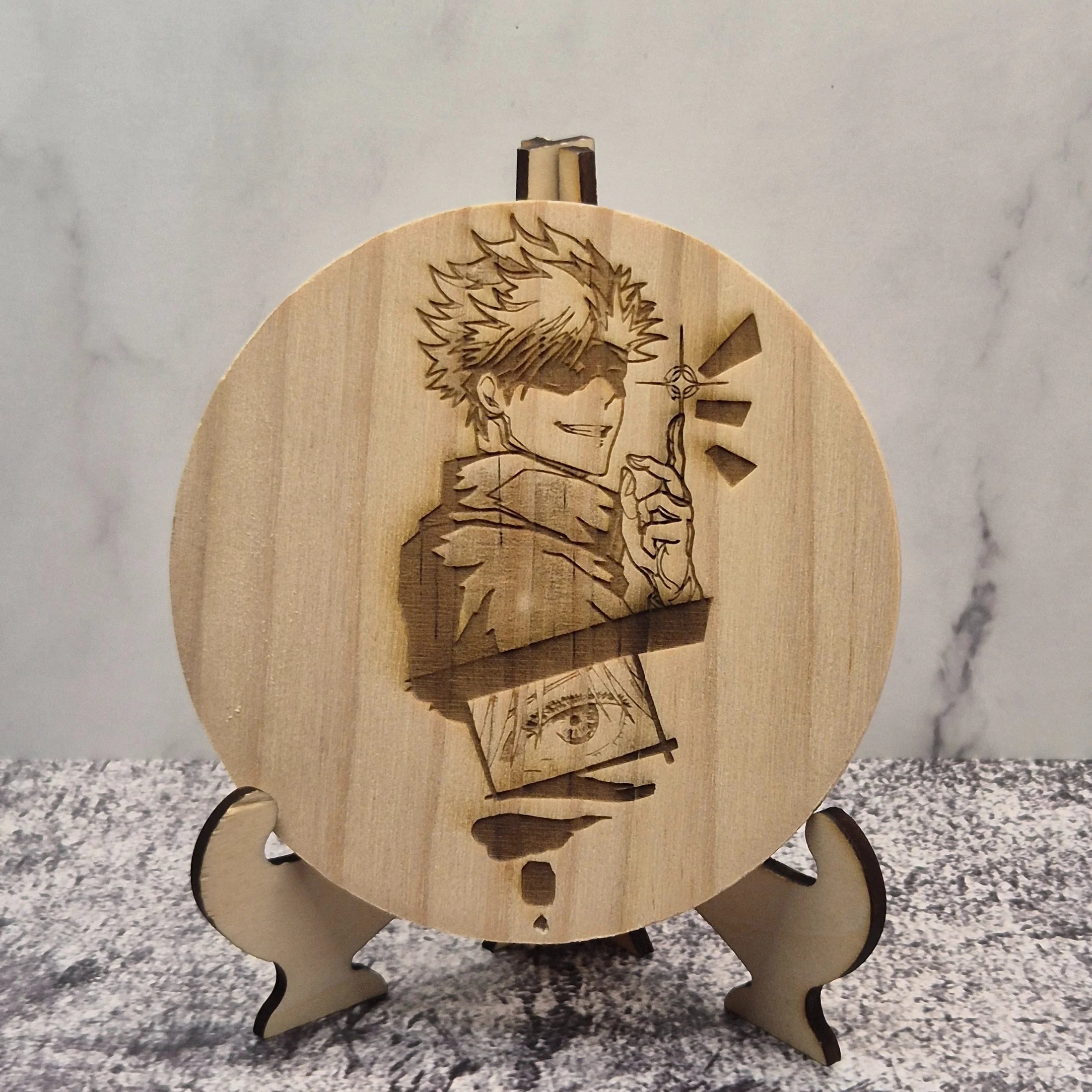 Gojo Satoru Eye Wooden Coaster – Jujutsu Kaisen Fan Art – Engraving ...
