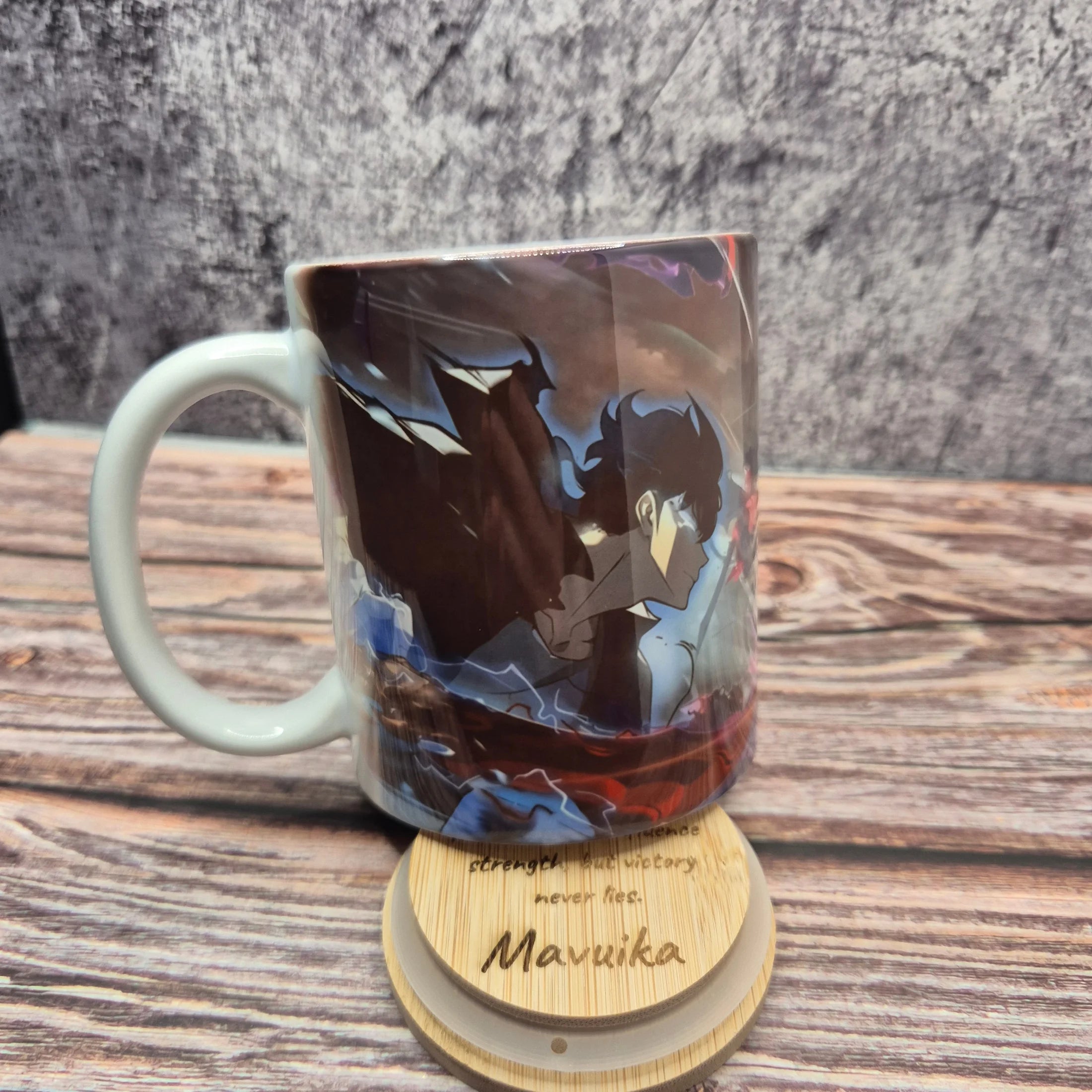 Sung Jin-Woo Mug – 11oz Anime Cup from Solo Leveling – Engraving ...