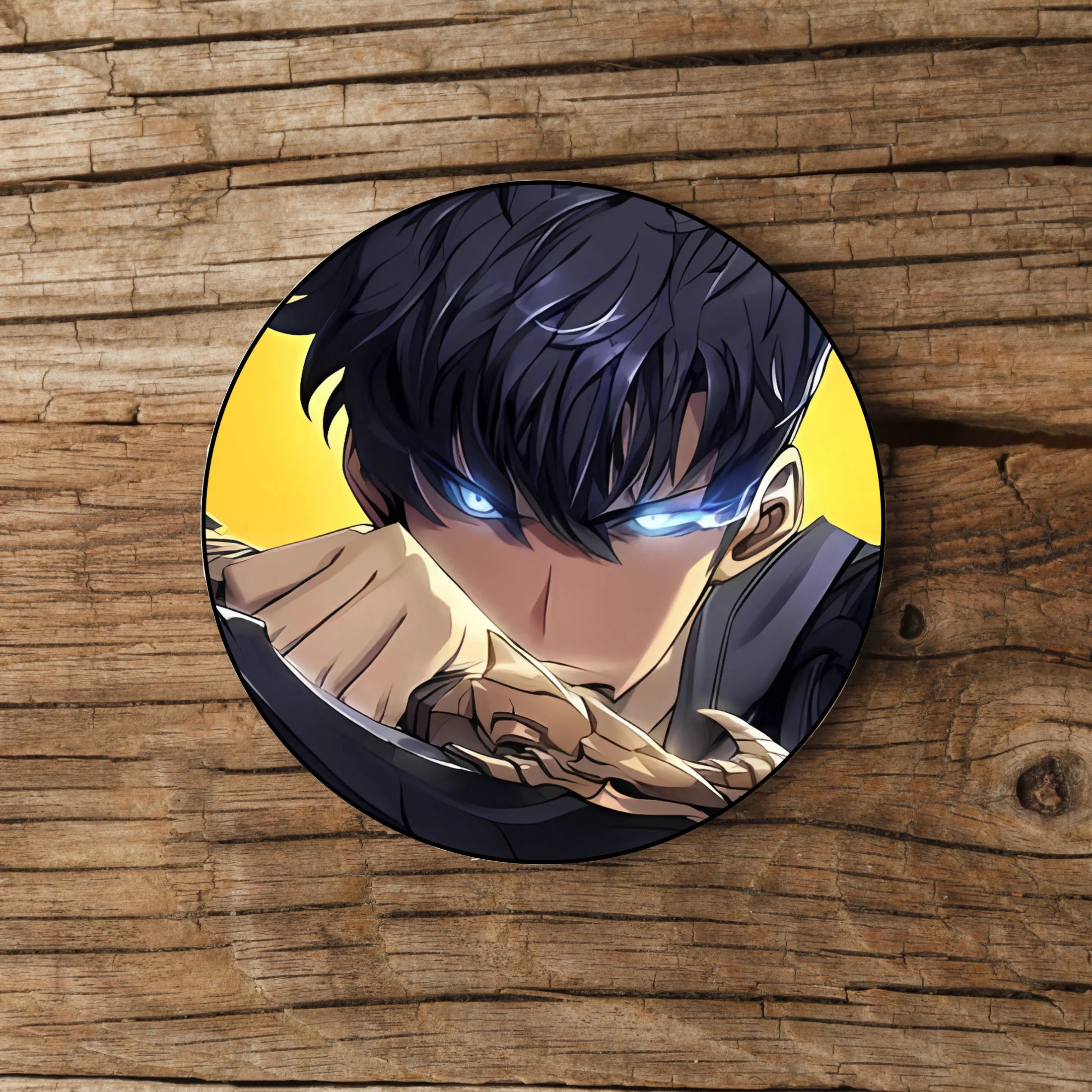 Solo Leveling, Photo Coaster (Round) – Engraving Purrfection