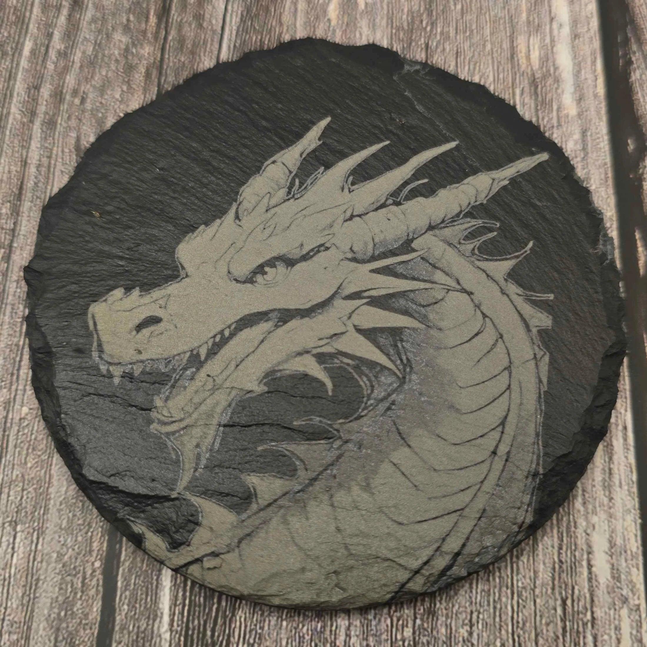 Slate Coasters - Personalised Coasters Round – Engraving Purrfection